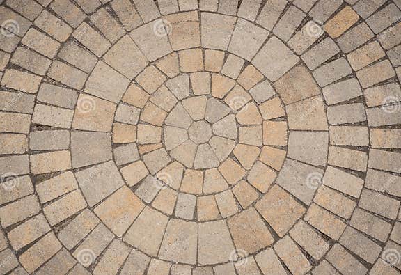 Circular Paving Stone Pattern Stock Photo - Image of interlocking ...