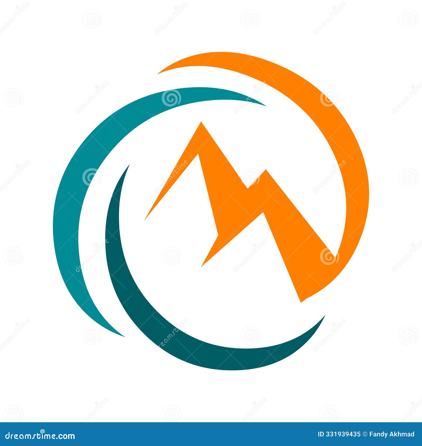 Circular Peak Summit Circle Mountain Logo Design Vector Illustration | CartoonDealer.com #331939444