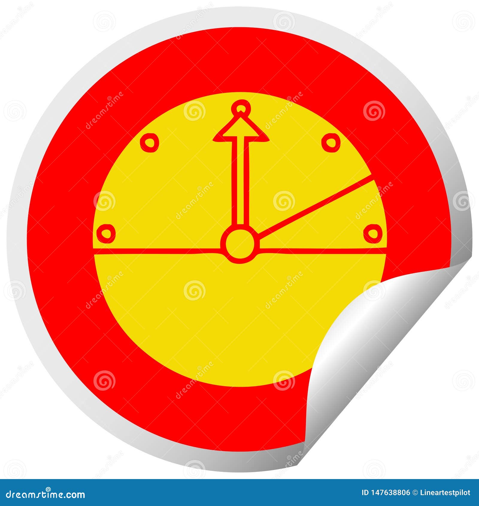 Cartoon Car Speedometer Vector Drawing Isolated Speed Reading In Miles ...