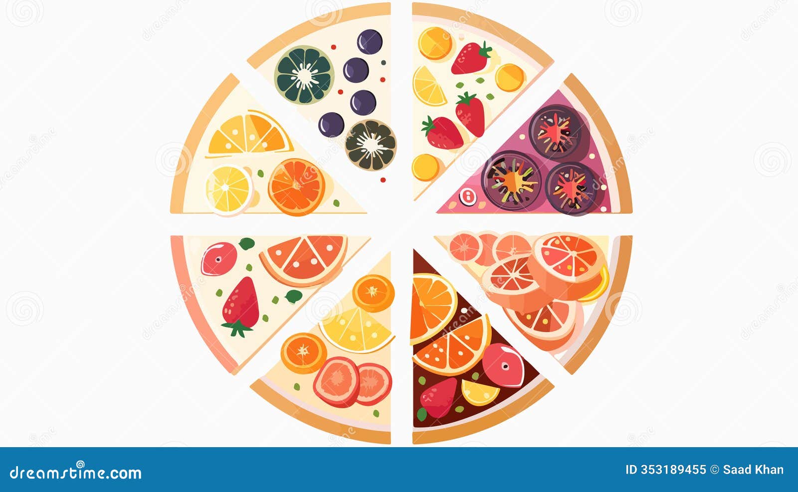 Circular Pie Chart with 12 Divisions for Data Visualization Stock ...