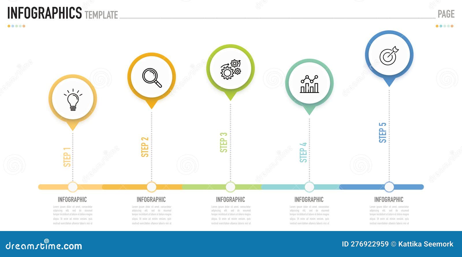 Circular, Pin Infographic and Gantt Chart for Business Presentation ...