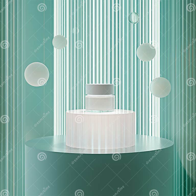 Circular Platform with a White Cylindrical Device and Minimal ...