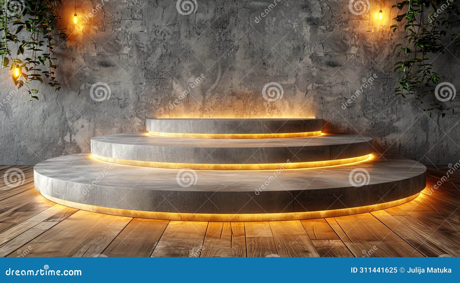 Circular Podium Creates Visually Appealing Product Centerpiece Stock ...