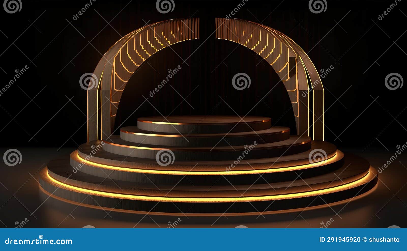 Circular Podium Stage for Visualisation Stock Illustration ...