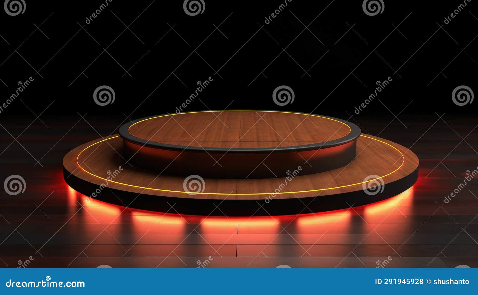 Circular Podium Stage for Visualisation Stock Illustration ...