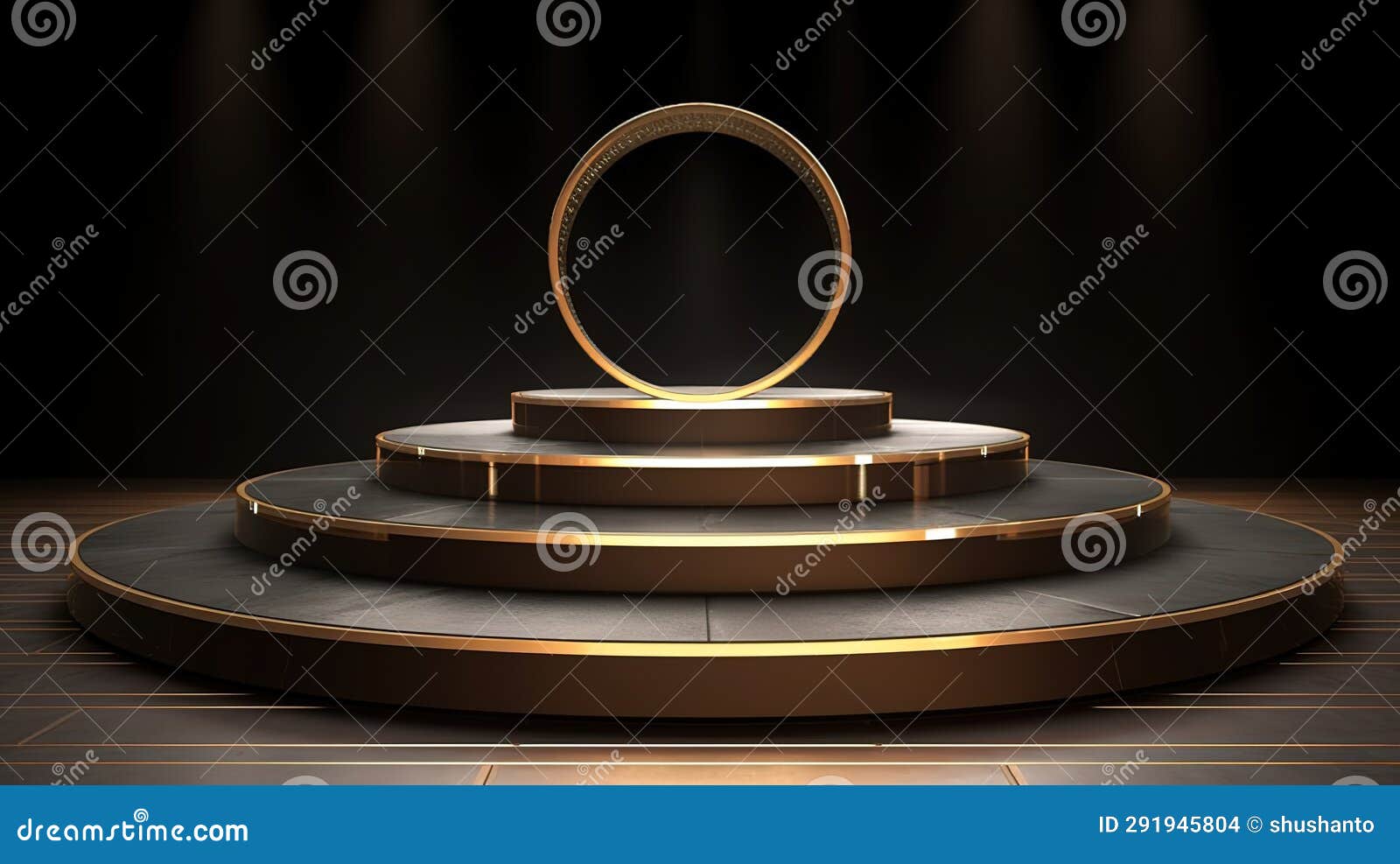 Circular Podium Stage for Visualisation Stock Illustration ...