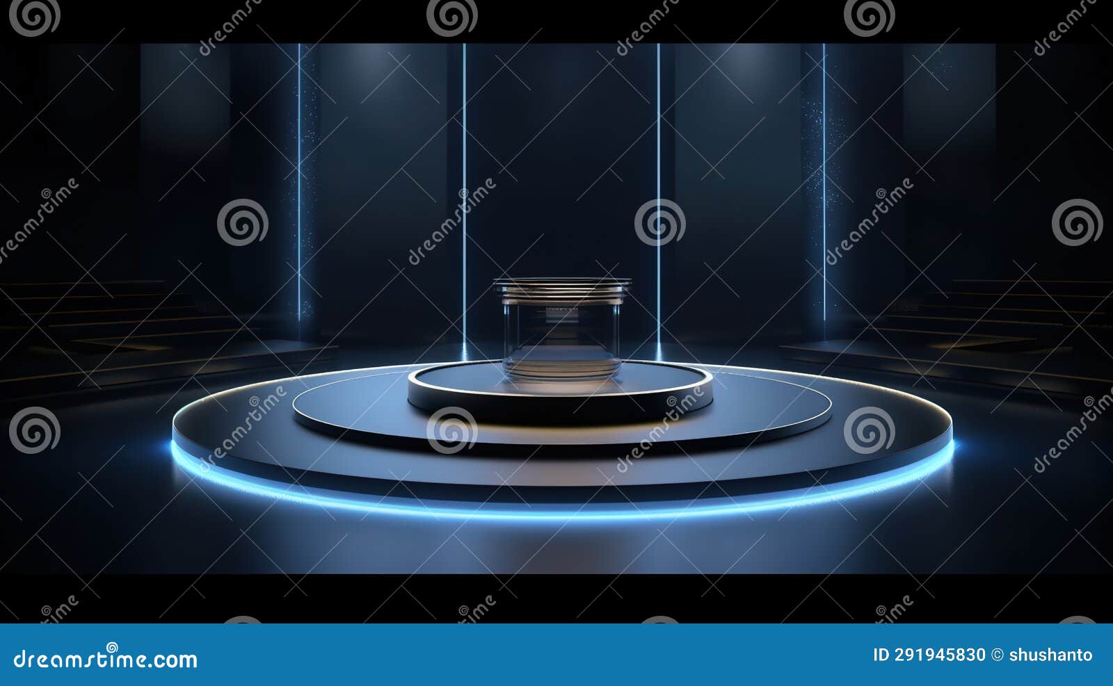 Circular Podium Stage for Visualisation Stock Illustration ...