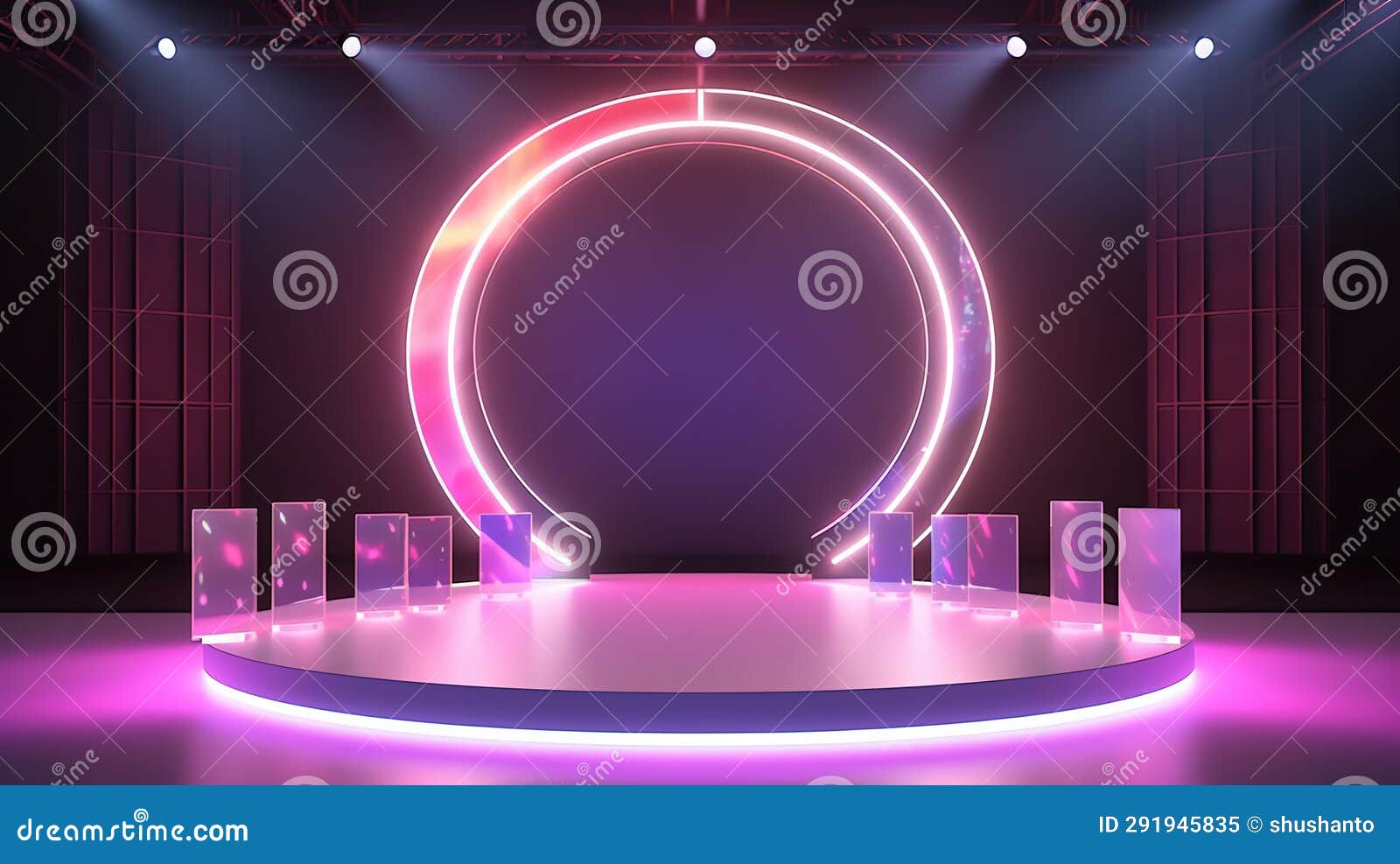 Circular Podium Stage for Visualisation Stock Illustration ...