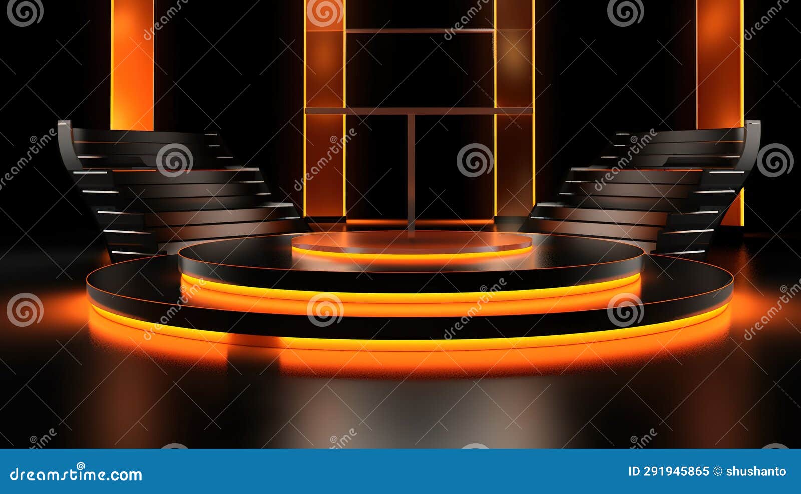 Circular Podium Stage for Visualisation Stock Illustration ...