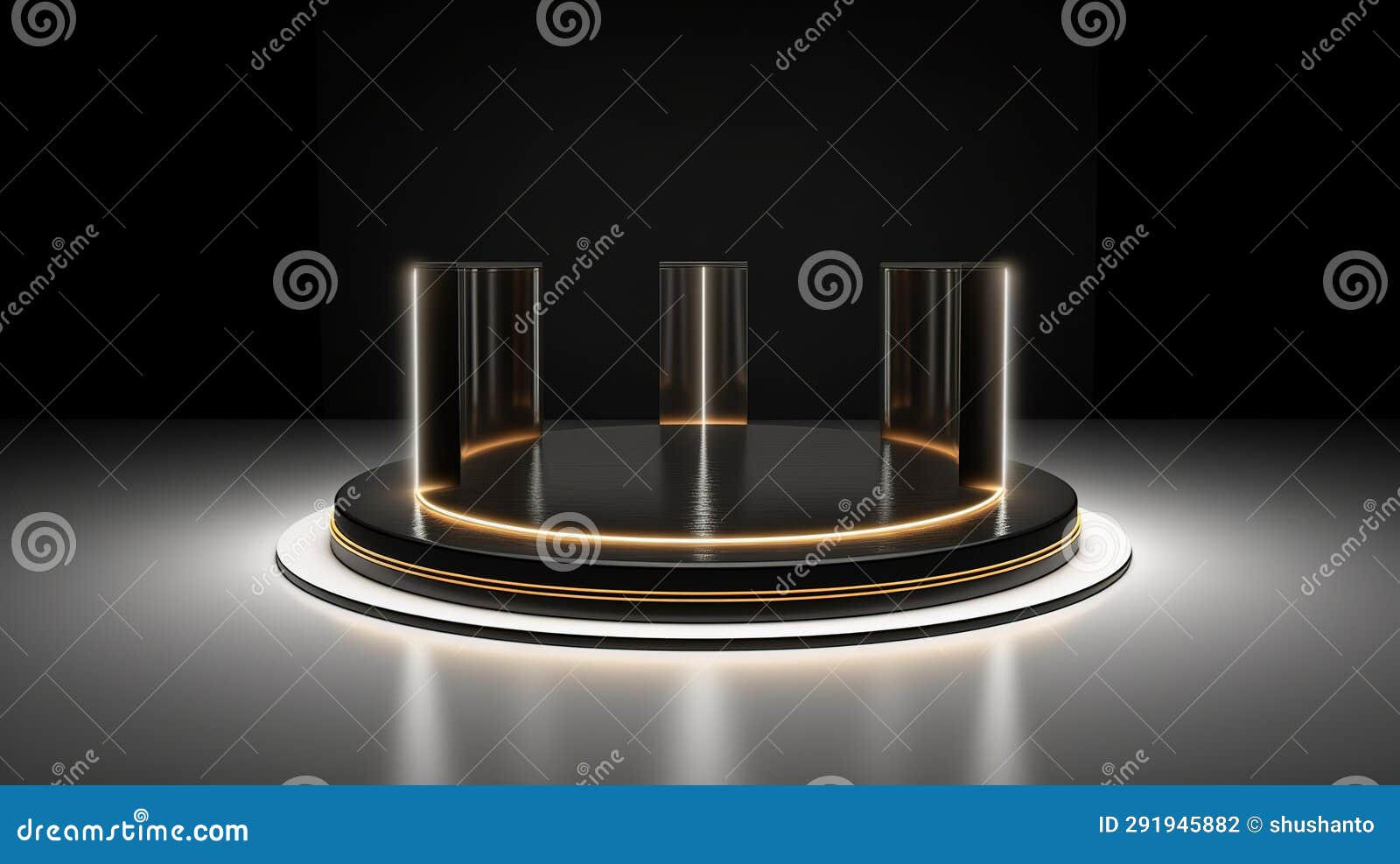 Circular Podium Stage for Visualisation Stock Illustration ...