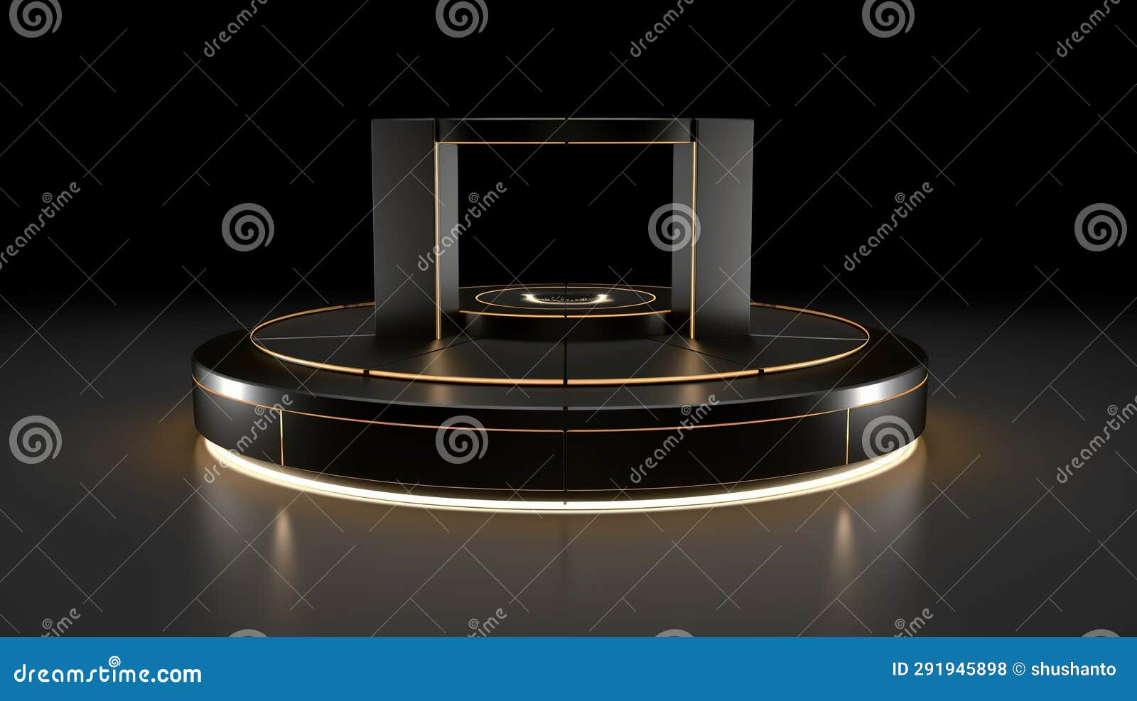 Circular Podium Stage for Visualisation Stock Illustration ...