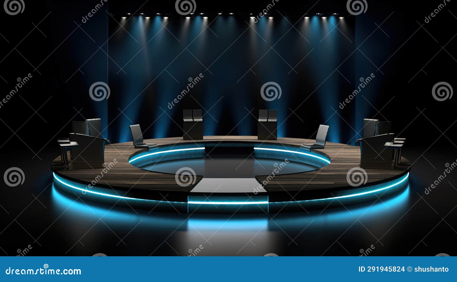 Circular Podium Stage for Visualisation Stock Illustration ...
