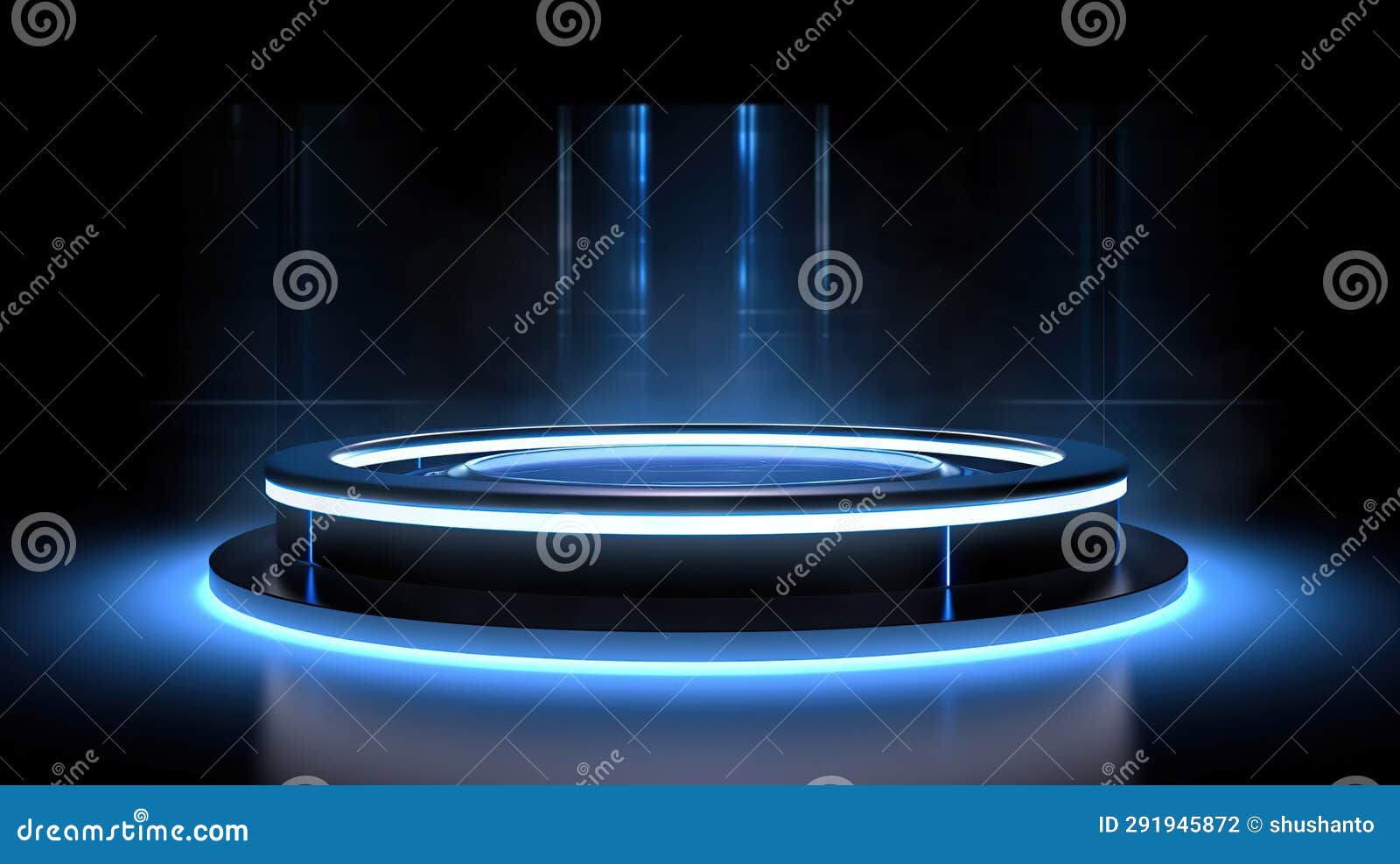 Circular Podium Stage for Visualisation Stock Illustration ...