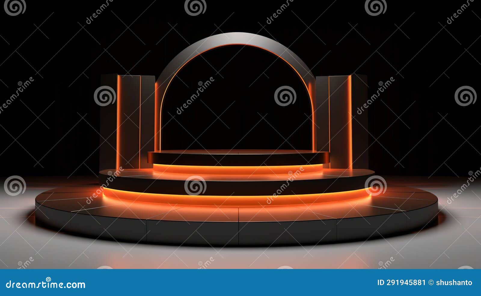 Circular Podium Stage for Visualisation Stock Illustration ...