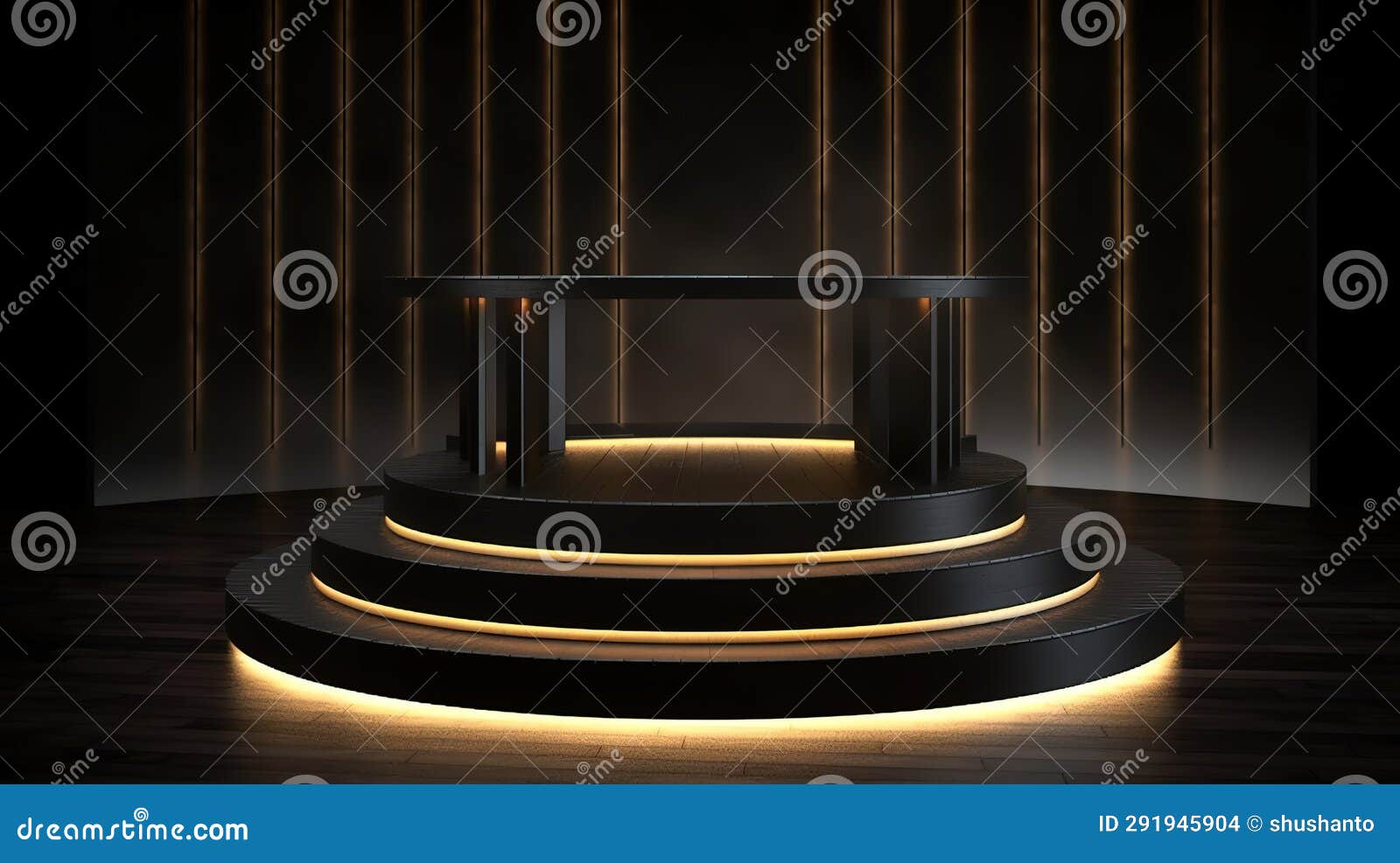 Circular Podium Stage for Visualisation Stock Illustration ...