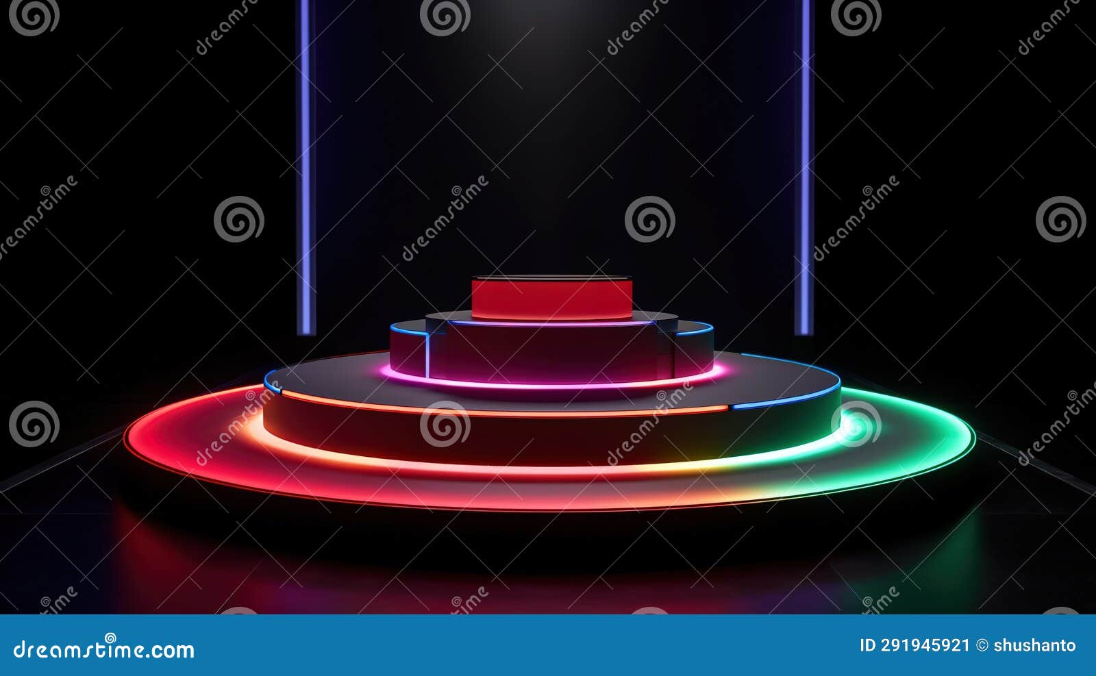 Circular Podium Stage for Visualisation Stock Illustration ...