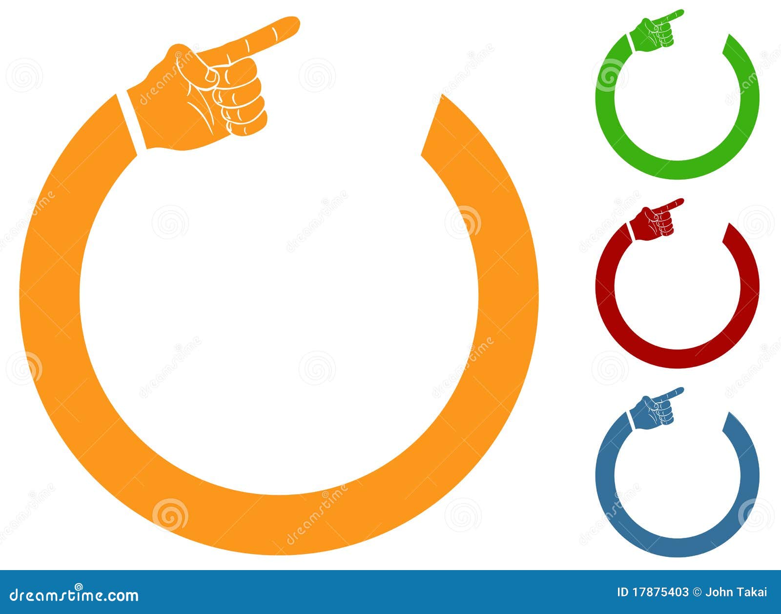 Circular Pointing Arm stock vector. Illustration of pointer - 17875403
