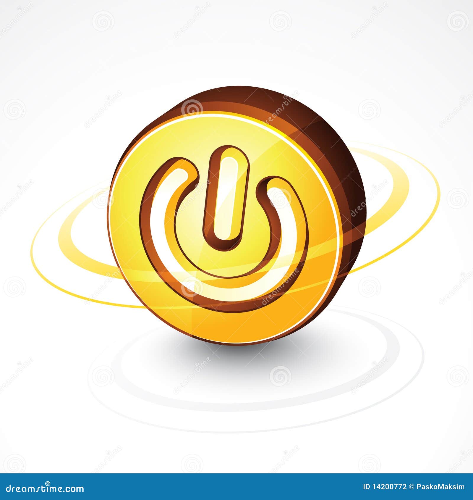 Circular power button stock vector. Illustration of circular - 14200772