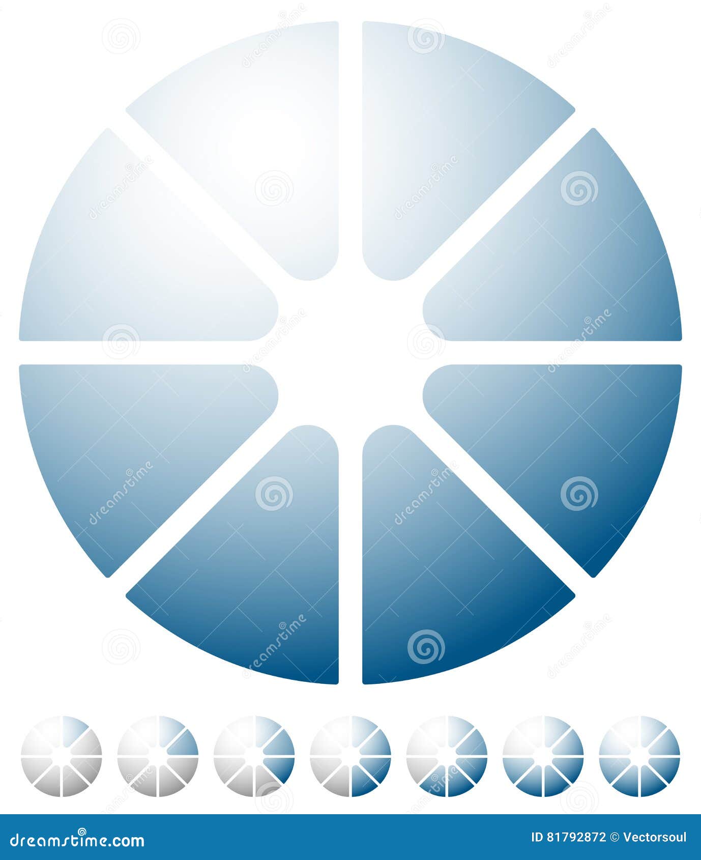 Circular Preloader, Progress Indicator Icon W/ 8 Steps. Buffer S Vector ... Circular Preloader, Progress Indicator Icon W/ 8 Steps. Buffer S Vector ...