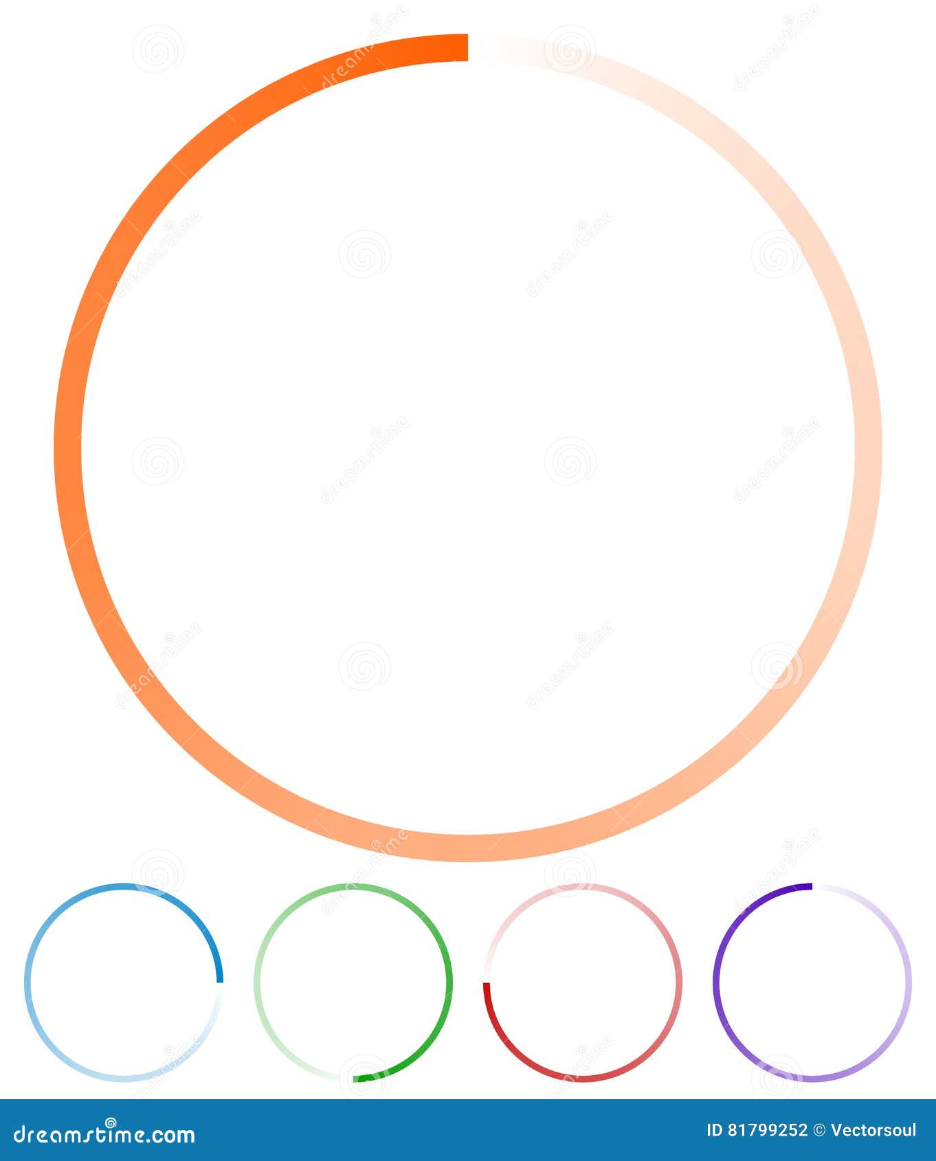 Circular Preloaders, Step, Progress Indicators Set at 4 Stages Stock ...