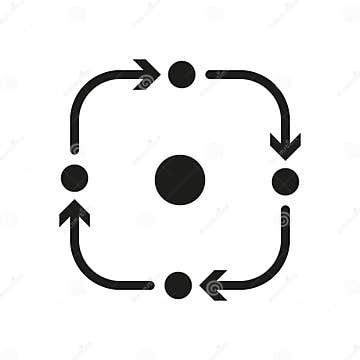 Circular Process Icon. Arrow Rotation Symbol. Abstract Cycle Flow ...