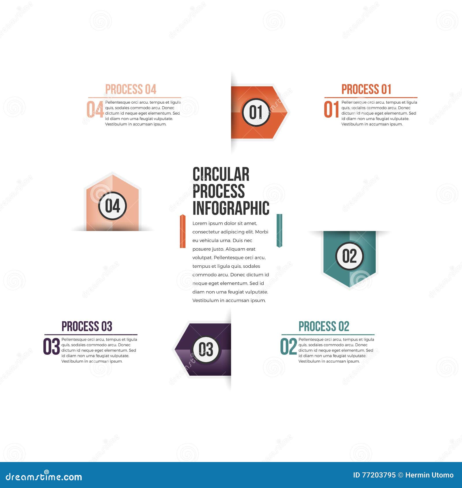 Circular Process Infographic Stock Vector - Illustration of icon, arrow ...