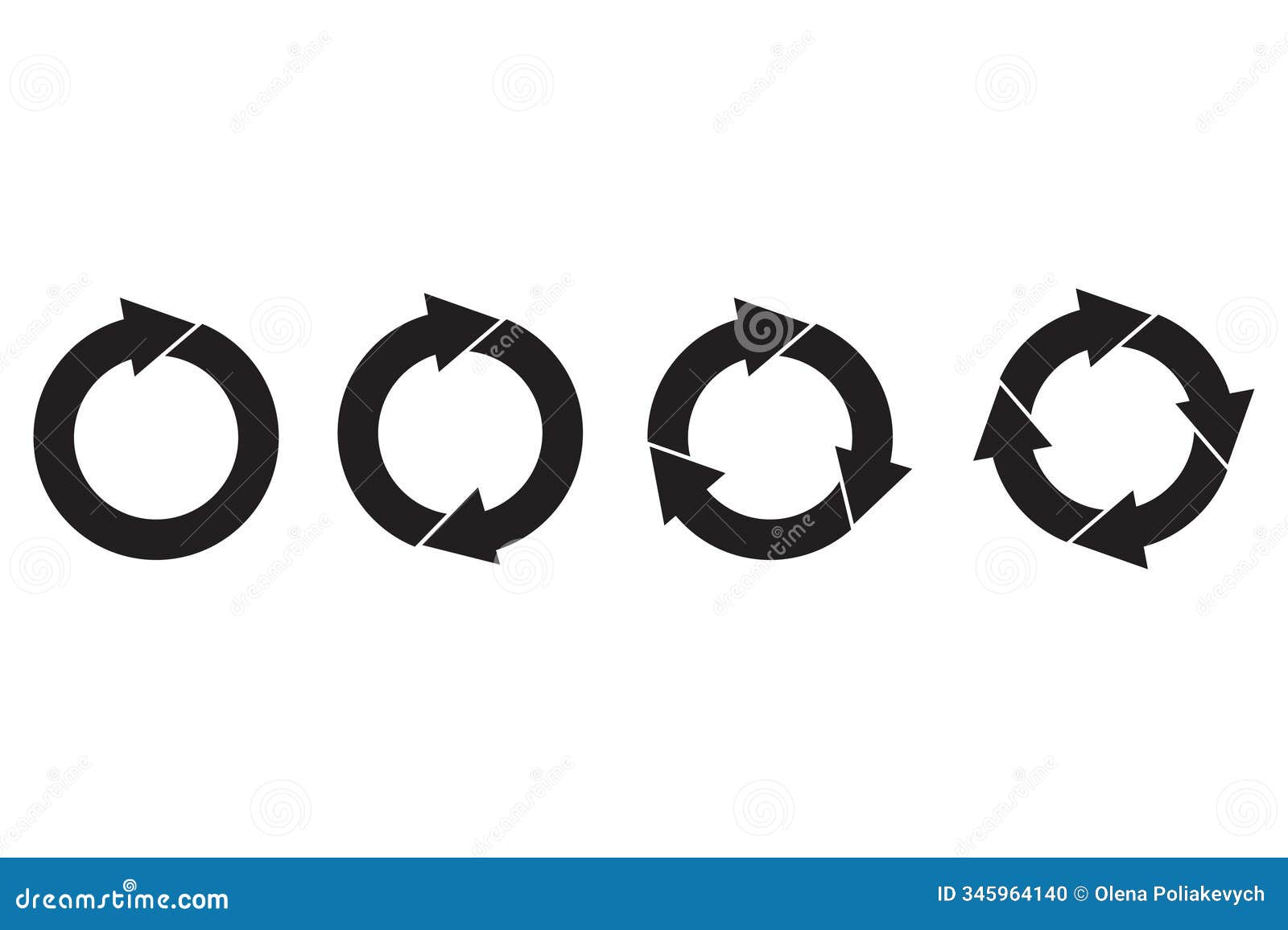 Eco Cycle Symbols With Green Arrows In Circle Tiny Neubrutalism ...