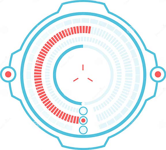 Circular Progress Bar with Futuristic Design Filling Up, Indicating ...