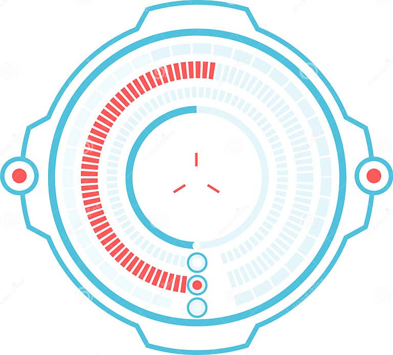 Circular Progress Bar with Futuristic Design Filling Up, Indicating ...