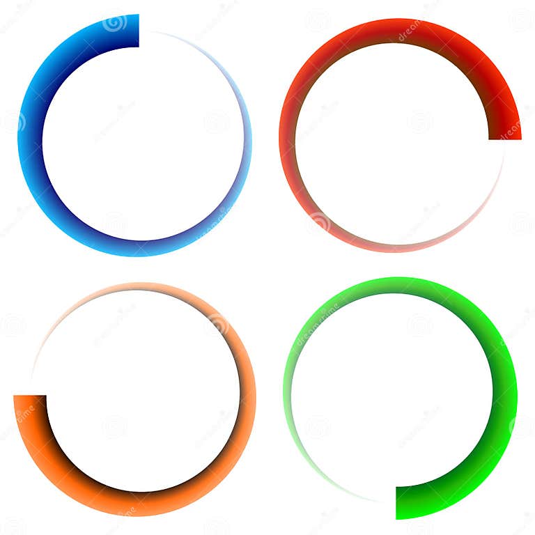 Circular Progress Indicator, Buffer, Pre-loader Shapes. Circle P Stock ...