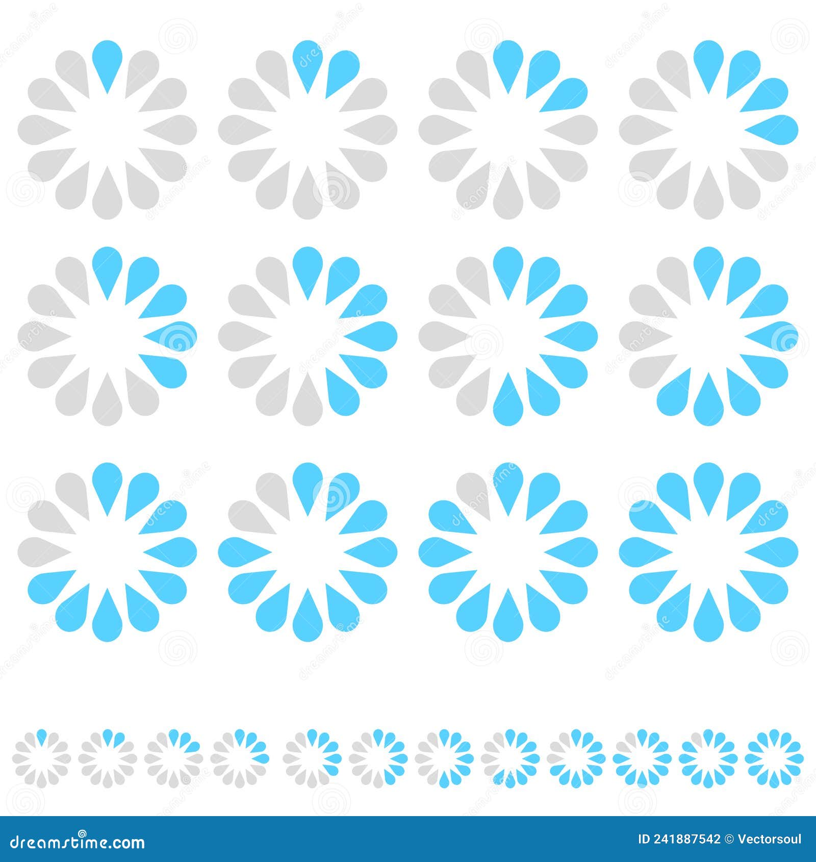 Circular Progress, Level Indicators from 1 To 12 Stock Vector ...