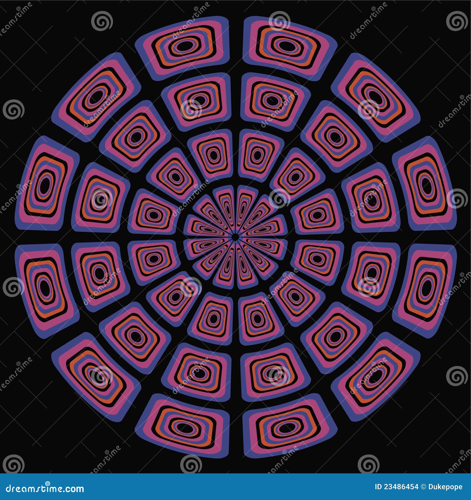 Circular Psychedelic Background Vector Illustration | CartoonDealer.com ...