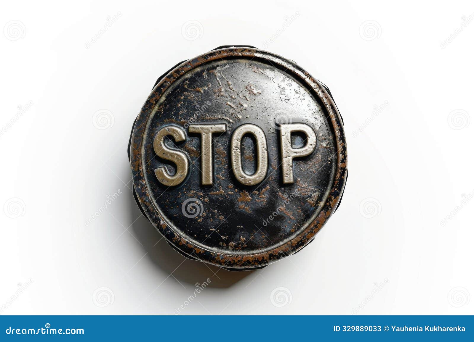 Red Stop Button with White Text Stock Illustration - Illustration of ...