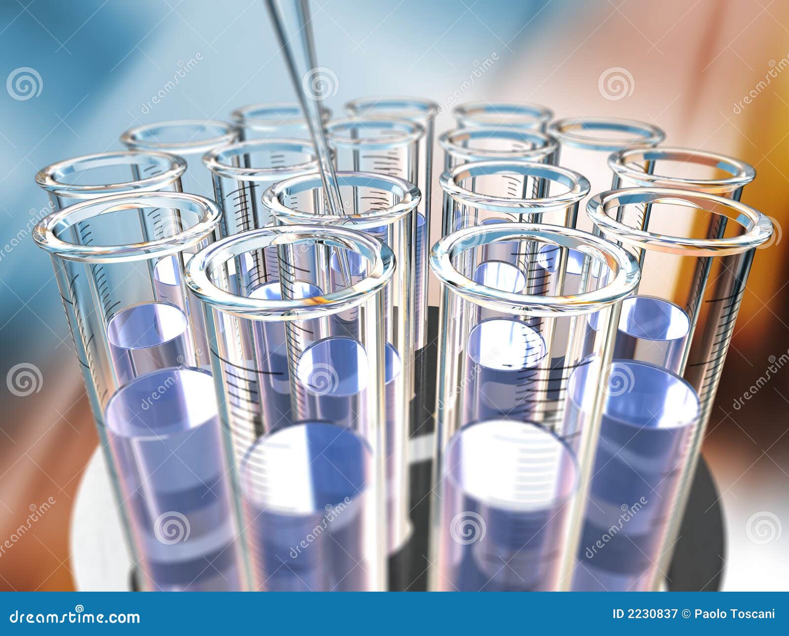 Circular Rack of Test Tubes Stock Illustration - Illustration of draw ...