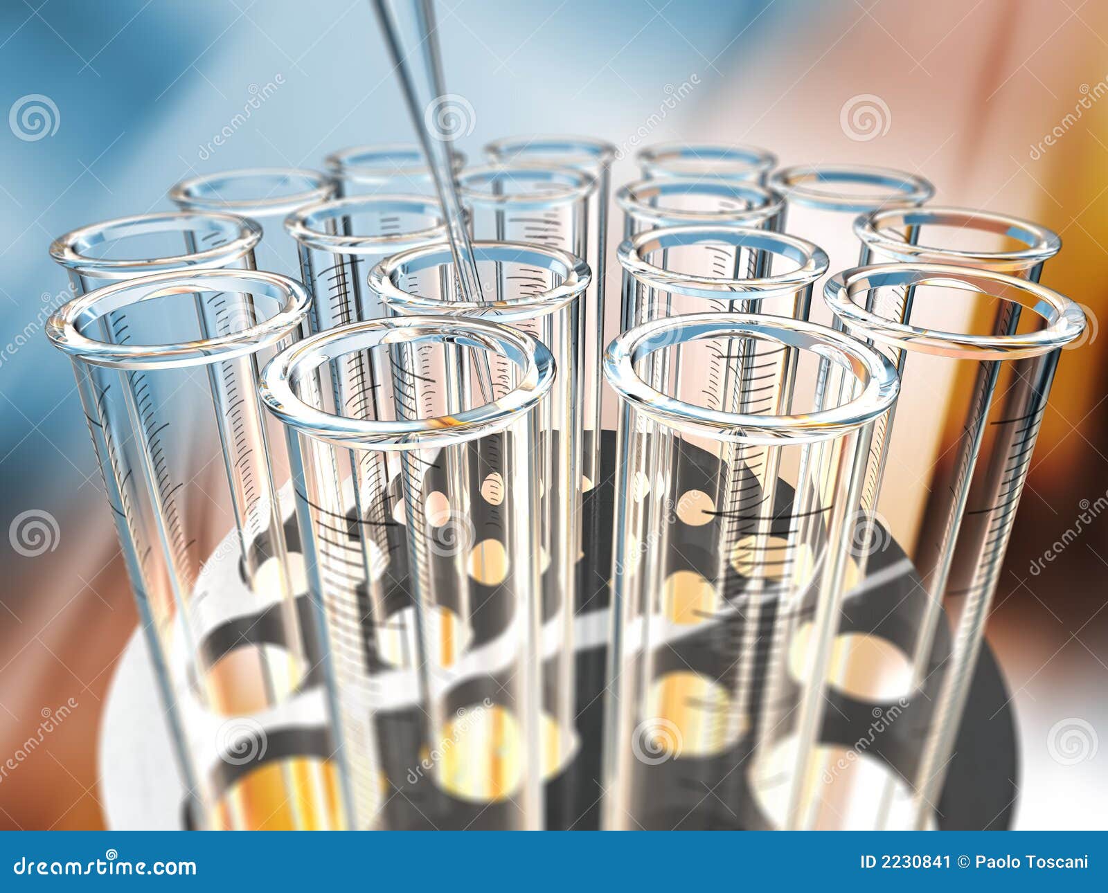 Circular Rack of Test Tubes Stock Illustration - Illustration of inject ...