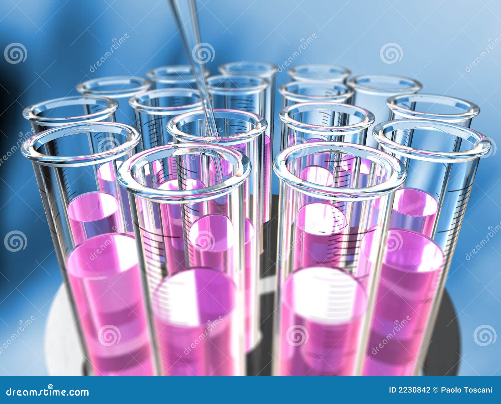 Circular Rack of Test Tubes Stock Illustration - Illustration of draw ...