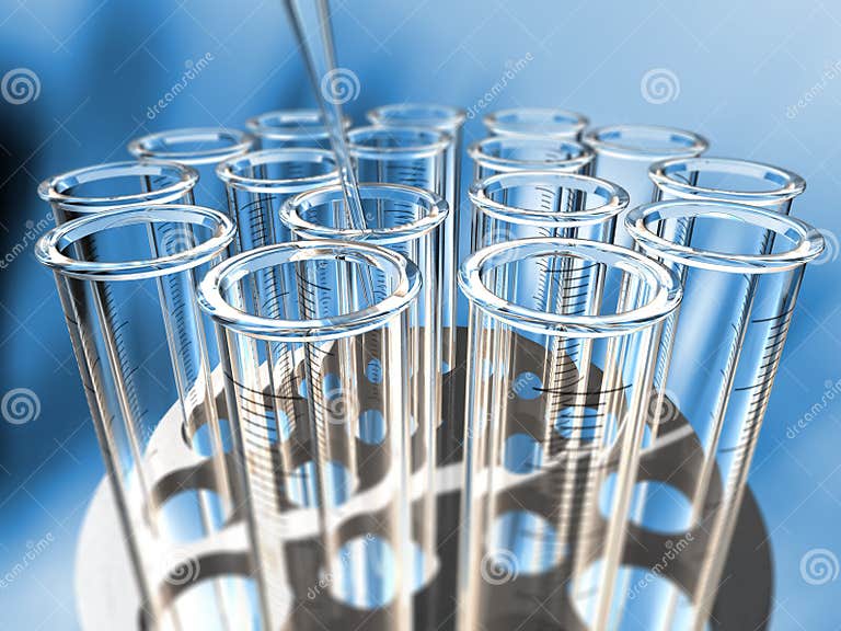 Circular Rack of Test Tubes Stock Illustration - Illustration of ...