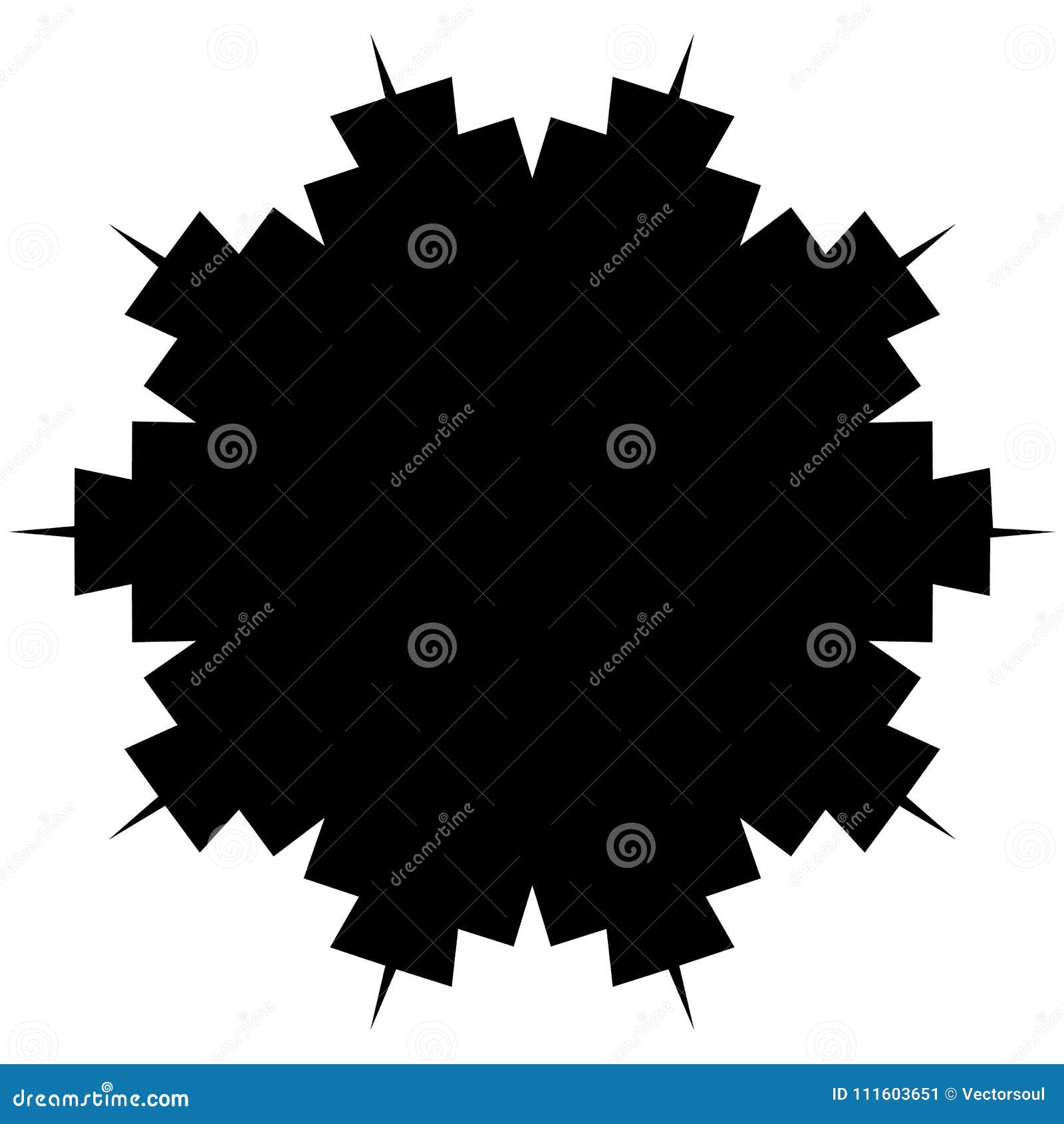 Circular, Radial Abstract Element on White. Radiating Shape with Stock ...