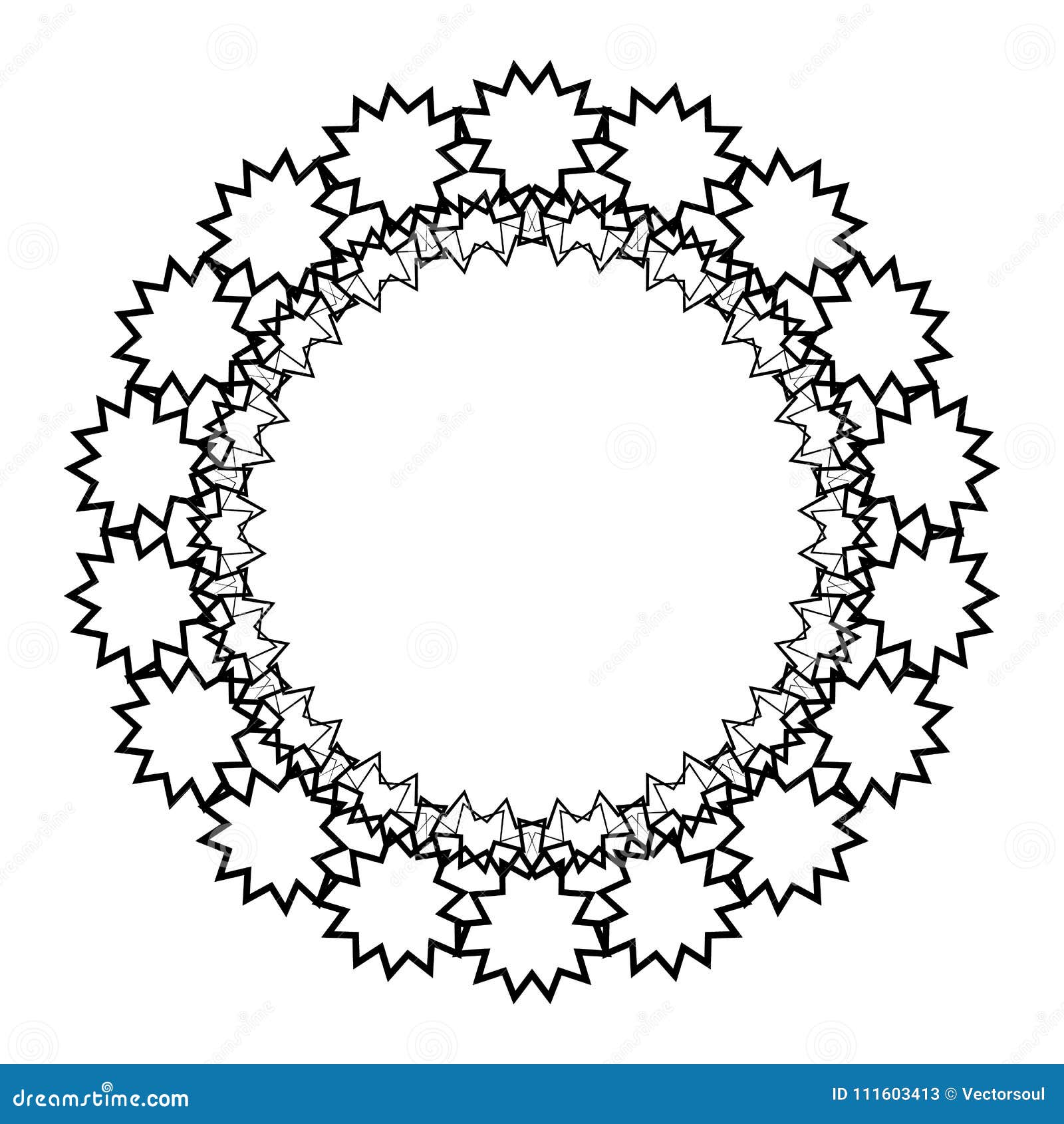 Circular, Radial Abstract Element on White. Radiating Shape with Stock ...