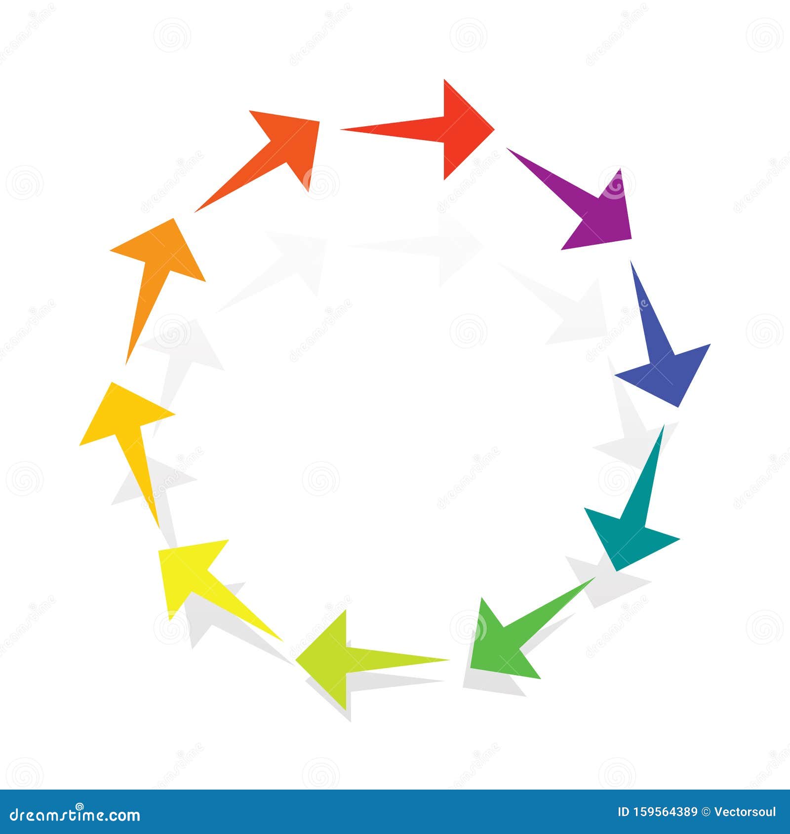 Circular, Radial Arrows for Burst, Extension, Alignment Themes ...