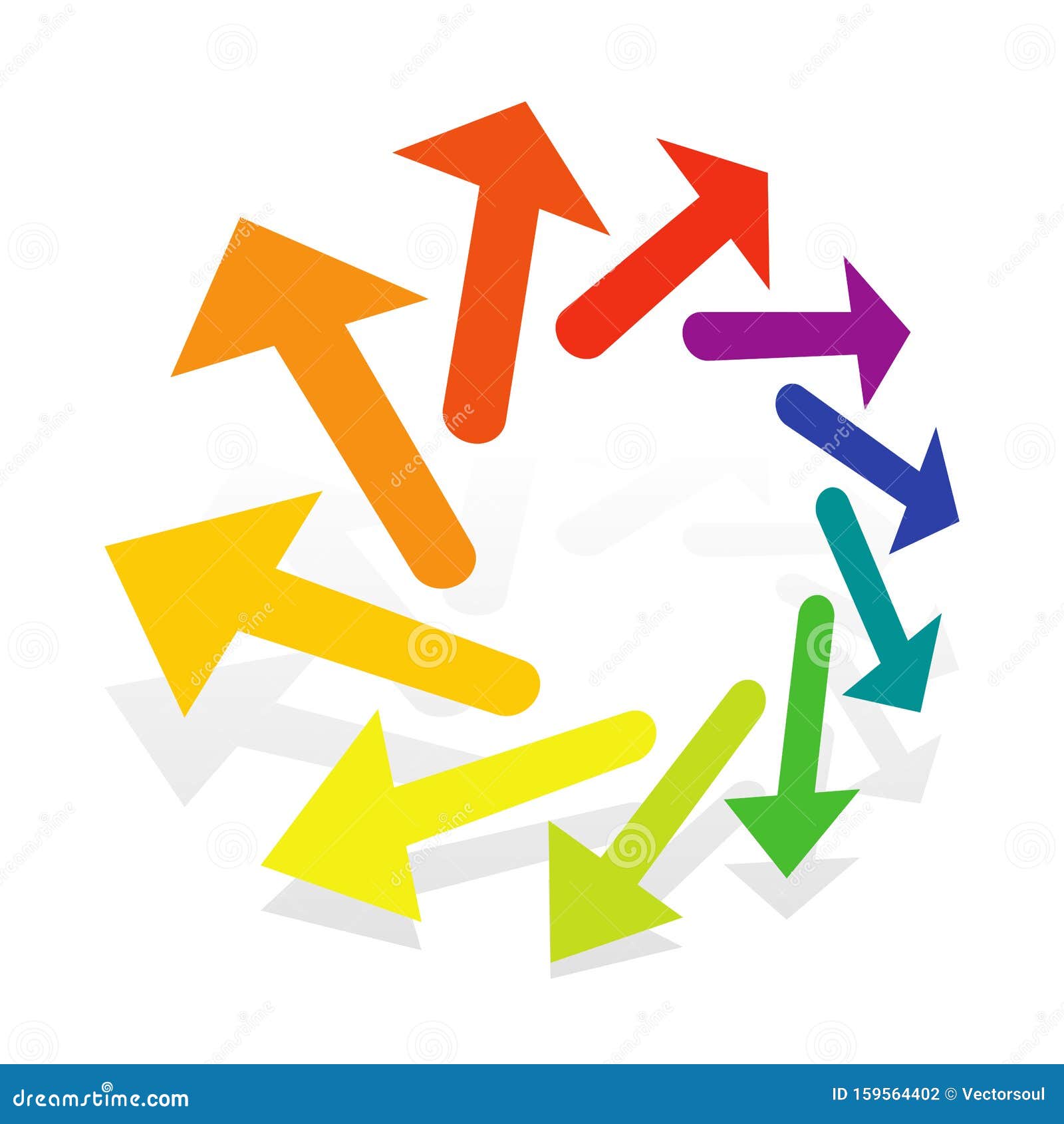 Circular, Radial Arrows for Burst, Extension, Alignment Themes ...