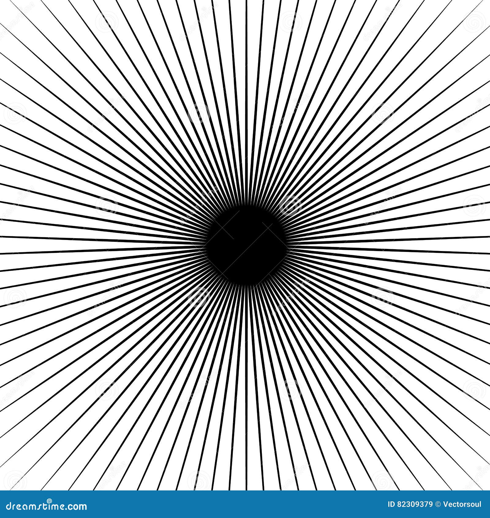 Circular Radial Lines Pattern. Radiating Stripes Abstract Element ...