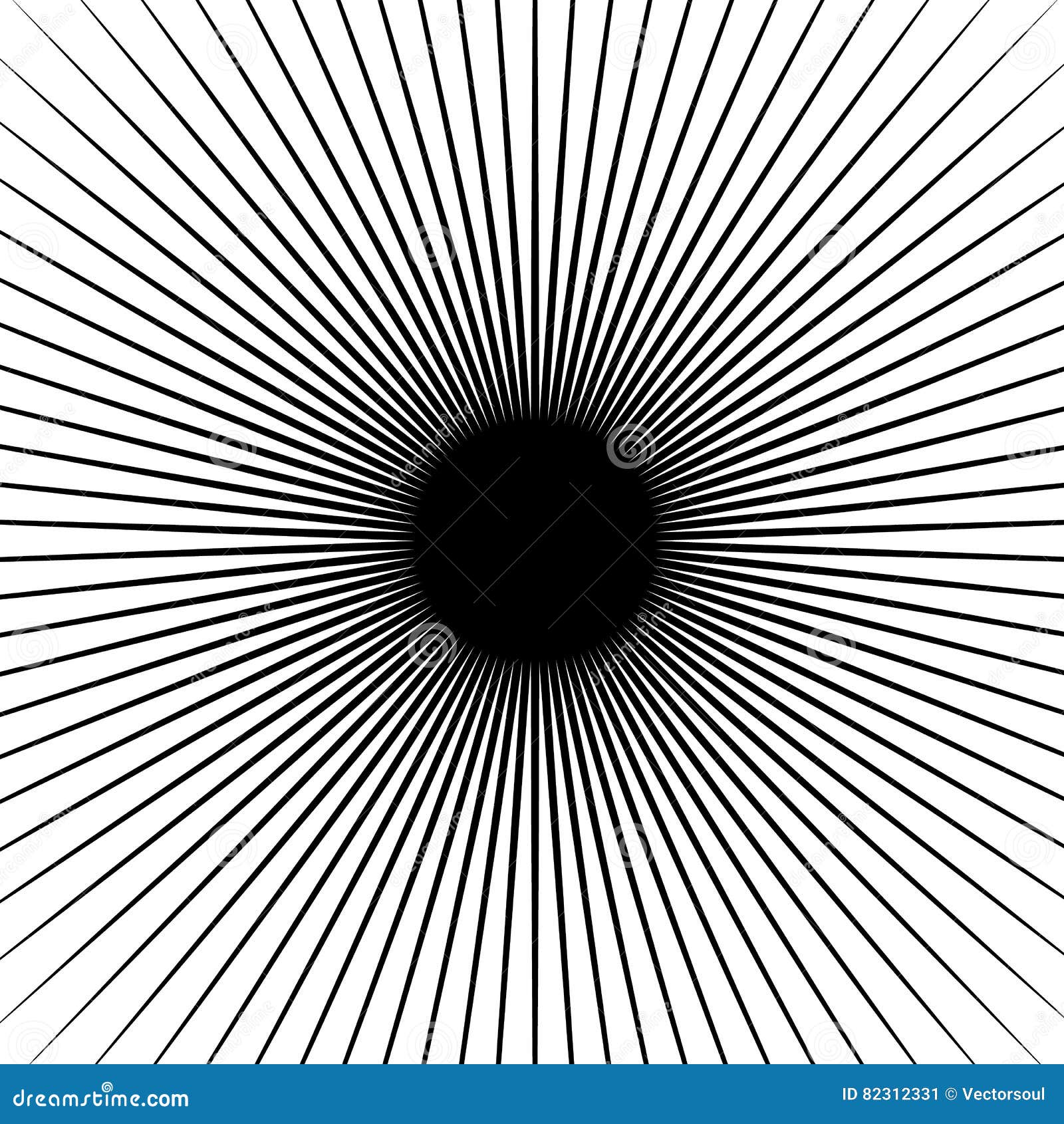 Circular Radial Lines Pattern. Radiating Stripes Abstract Element ...