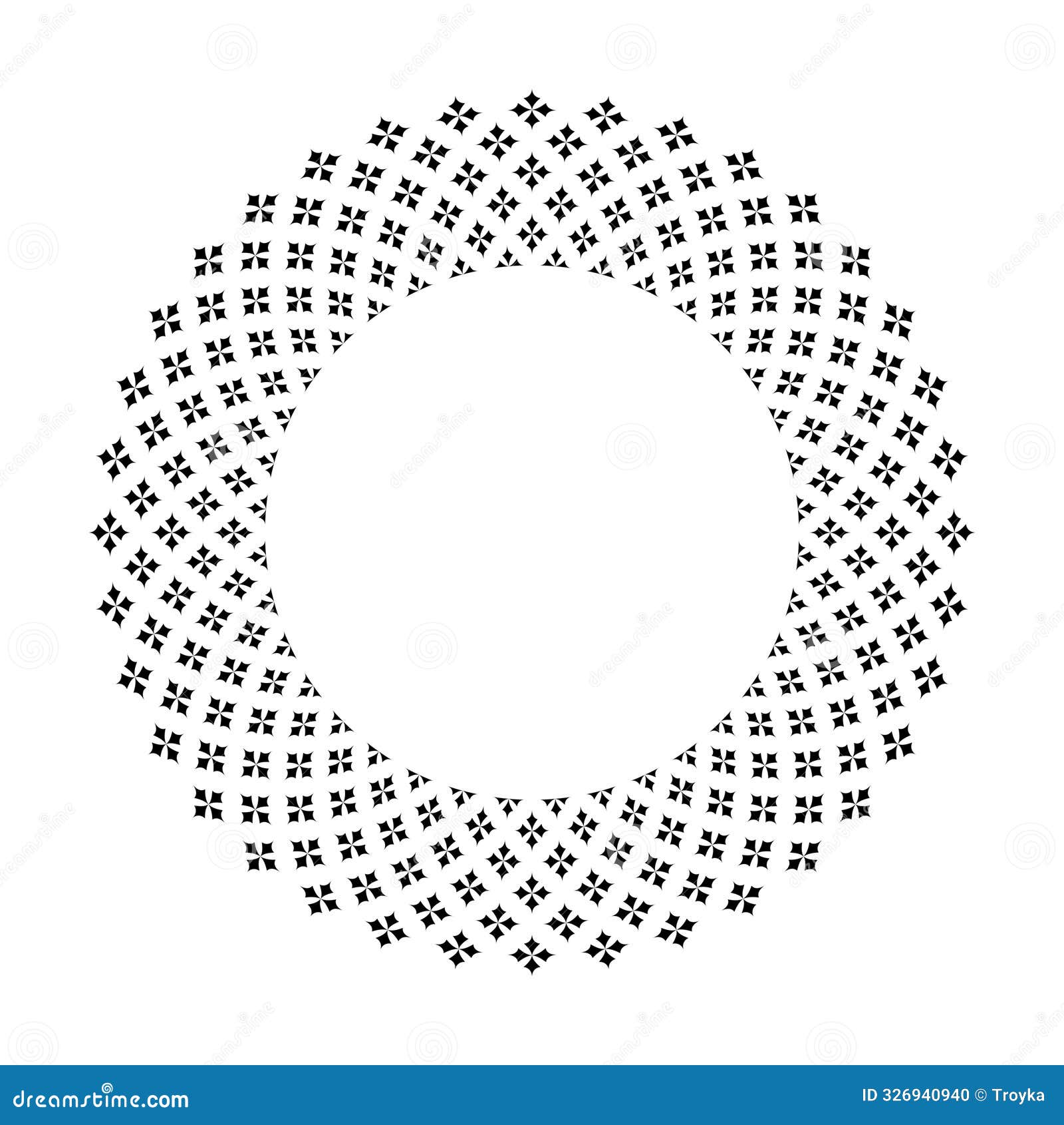 Circular Radial Pattern for Decorative Circle Frame Stock Illustration ...