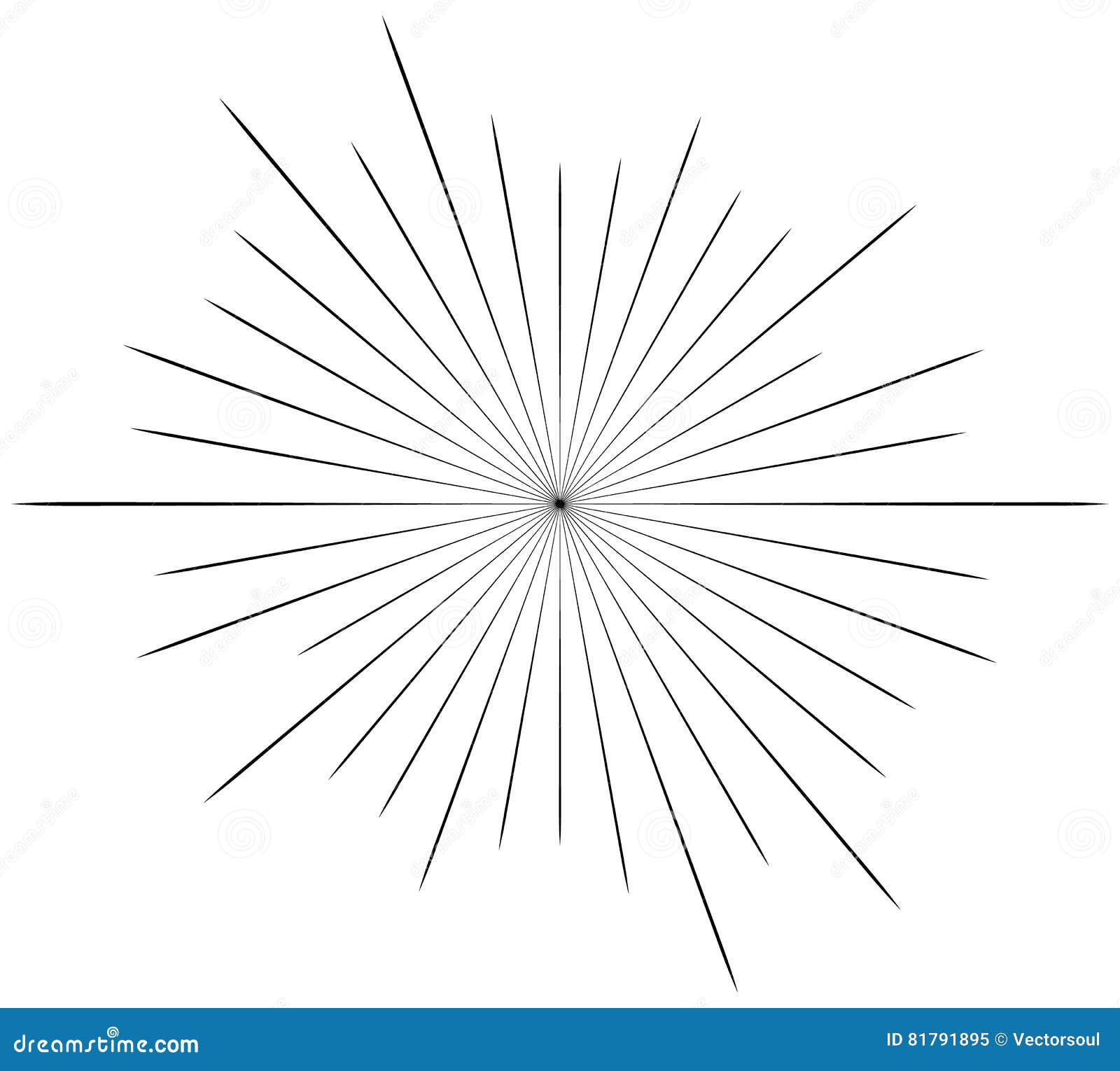 Circular Radial, Radiating Lines Element. Abstract Rays, Beams, Stock ...