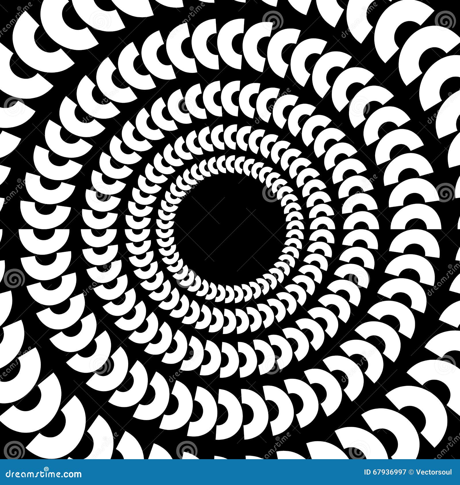 Circular, Radiating Element. Abstract Monochrome Geometric Graph Stock ...