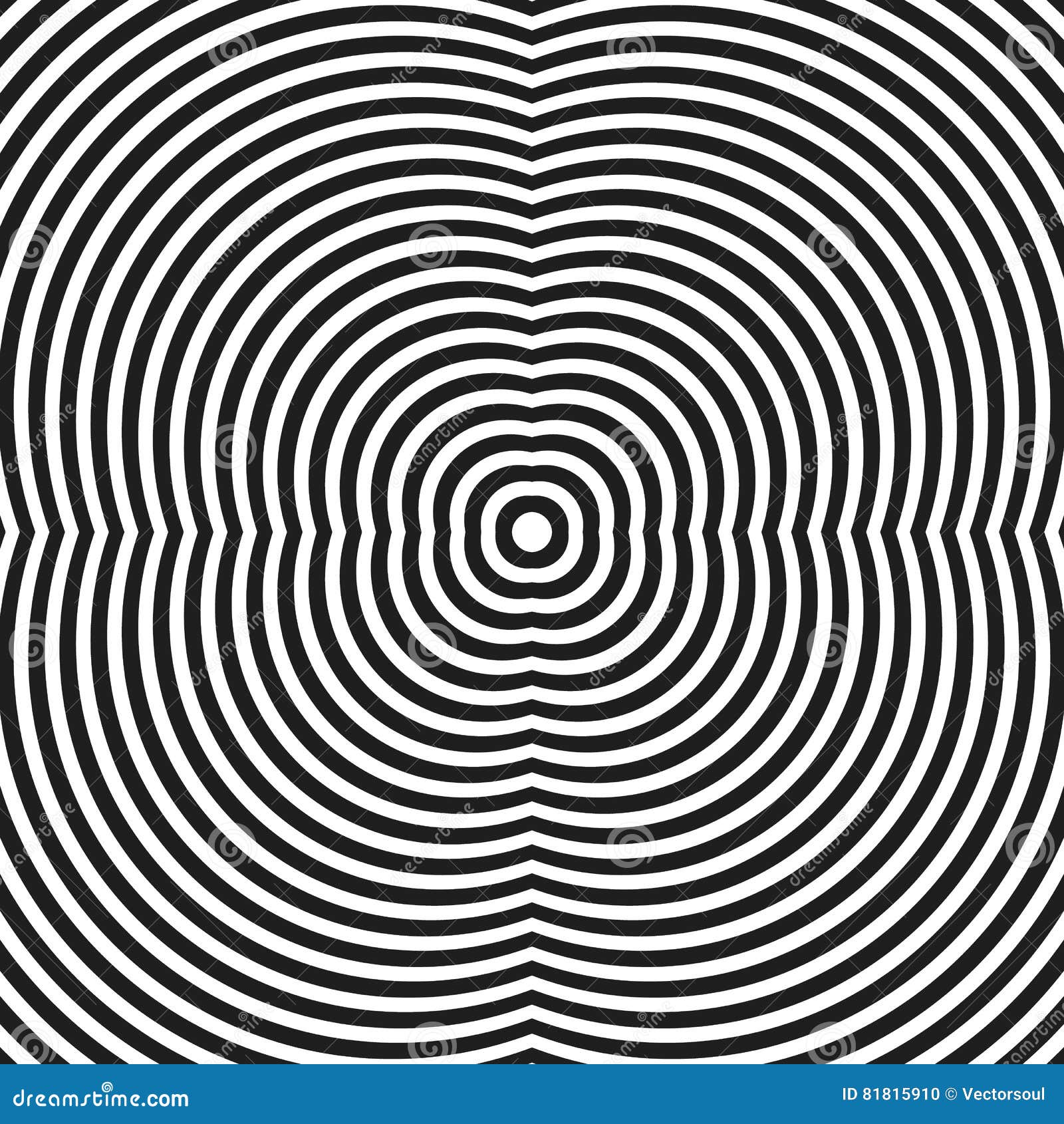 Circular, Radiating Lines, Concentric Circles Geometric Pattern. Stock ...