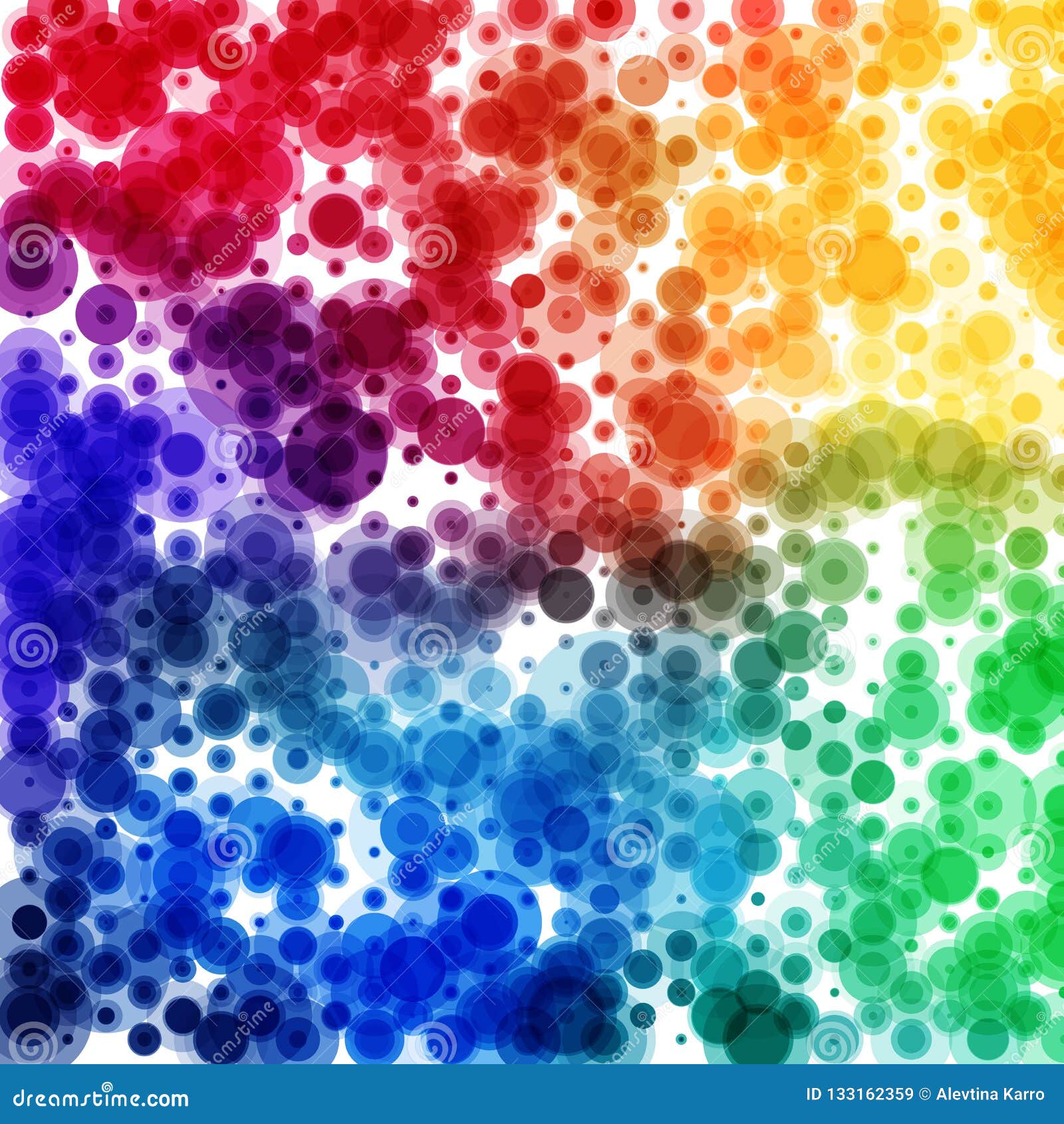 Circular Rainbow Color Spectrum Pattern, Square Format Stock Vector ...