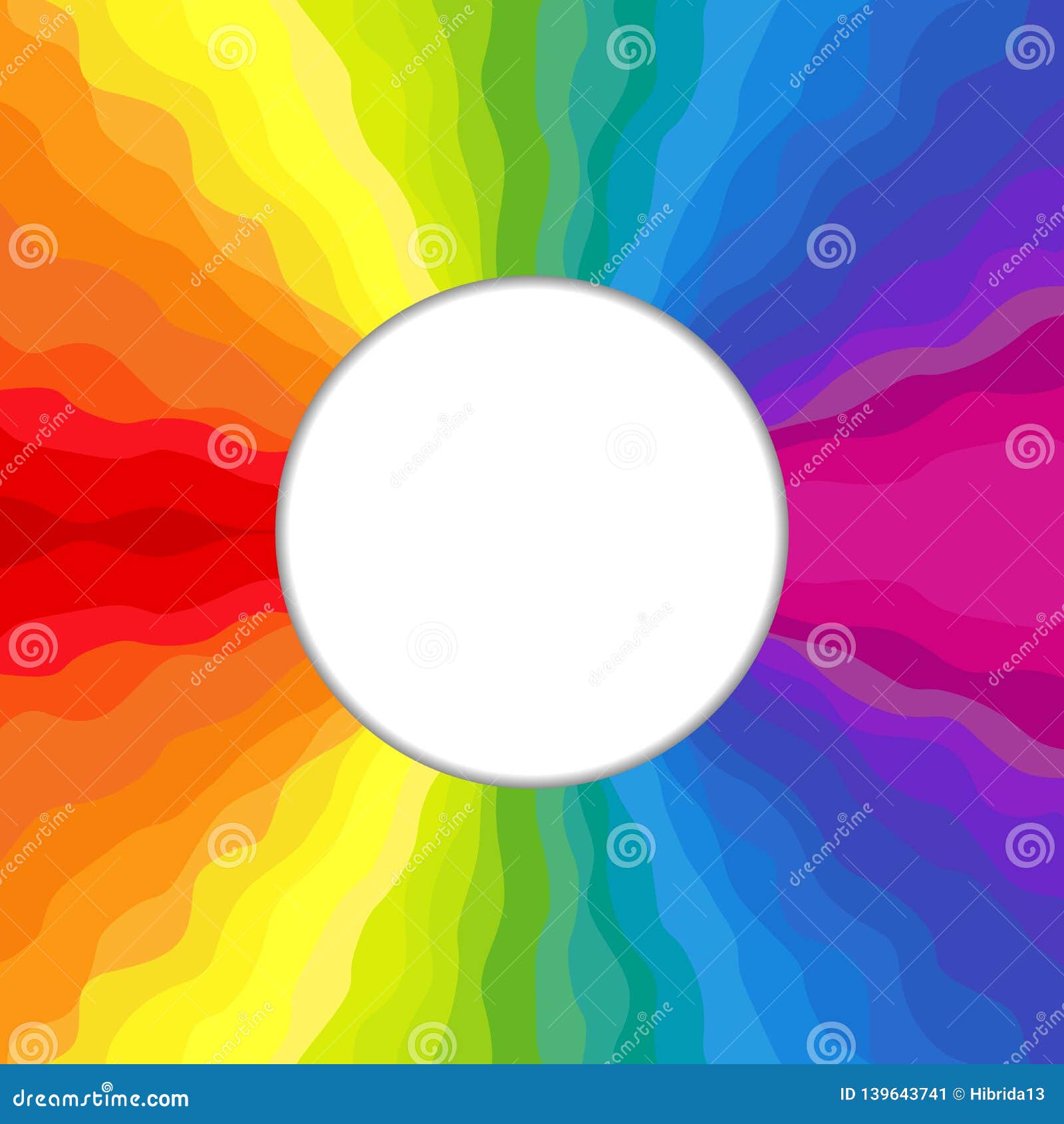 Circular Rainbow (spectrum) Gradient Background Vector Illustration ...