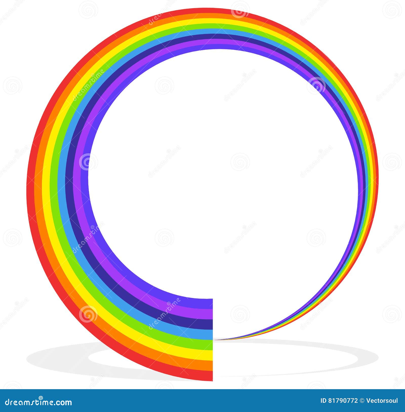 Circular Rainbow (spectrum) Gradient Background Vector Illustration ...